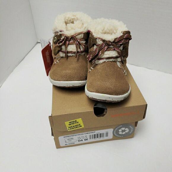Merrell | Shoes | Merrell Bare Steps Cocoa Chestnut Boots Suede 4 Wide ...